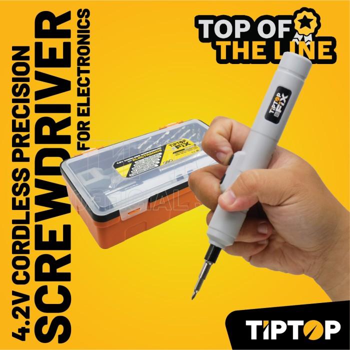 Promo TIP TOP Cordless Precision Screwdriver Set / Obeng servis 4.2V (E ...