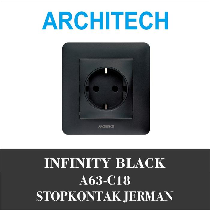 Promo Stopkontak Stop Kontak Hitam Black Series Architech Infinity A63 - Kotak Universal ...