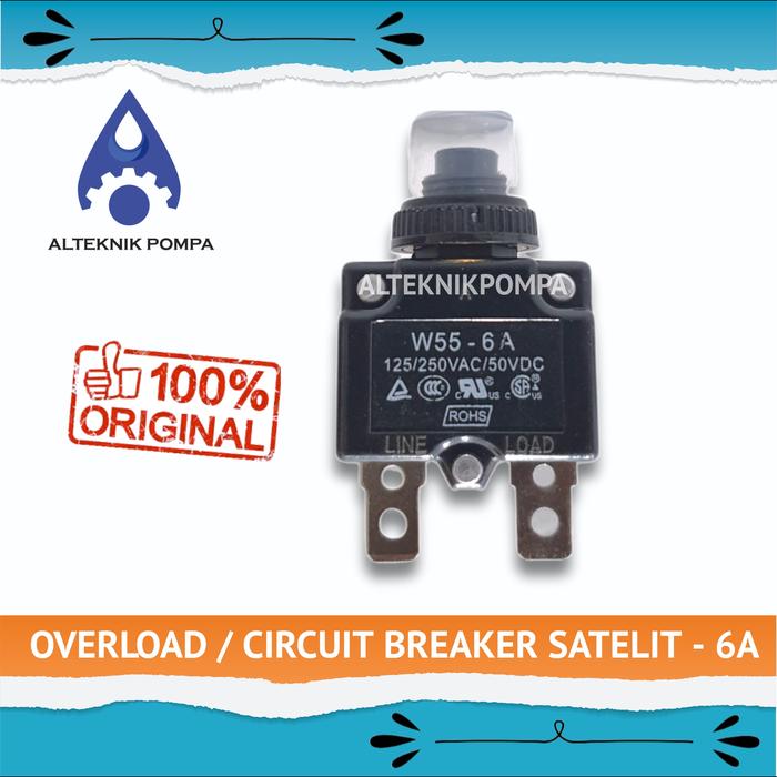 Jual OVERLOAD POMPA SATELIT 6A/250V (CIRCUIT BREAKER/SWITCH PROTECTOR ...