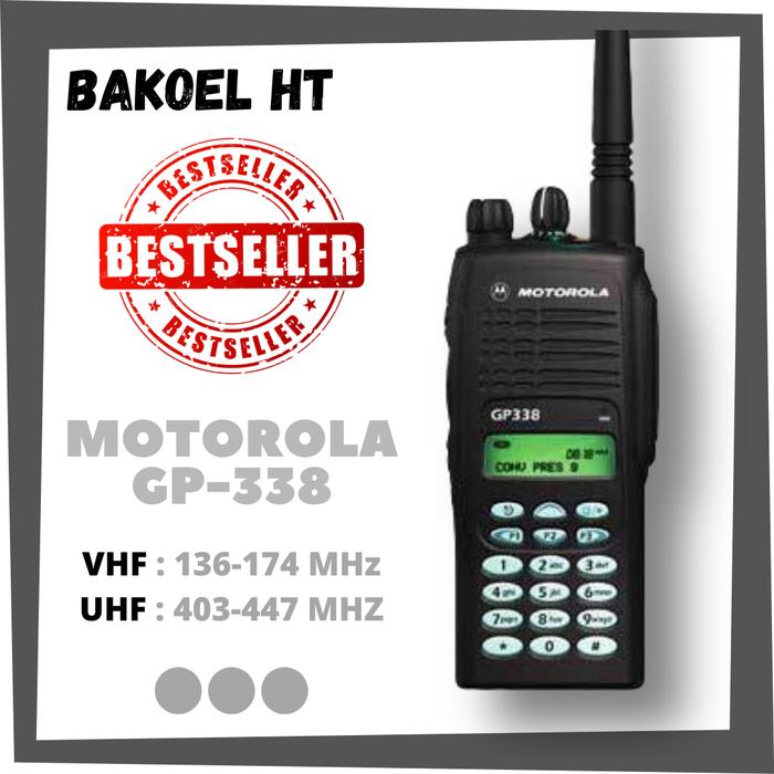 Jual Radio HT Handy Talky Motorola GP 338 GP338 UHF & VHF Baru Grs 1 ...