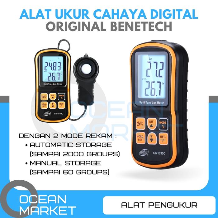 Jual Alat Ukur Cahaya Digital Lux Meter With Data Logger Original ...