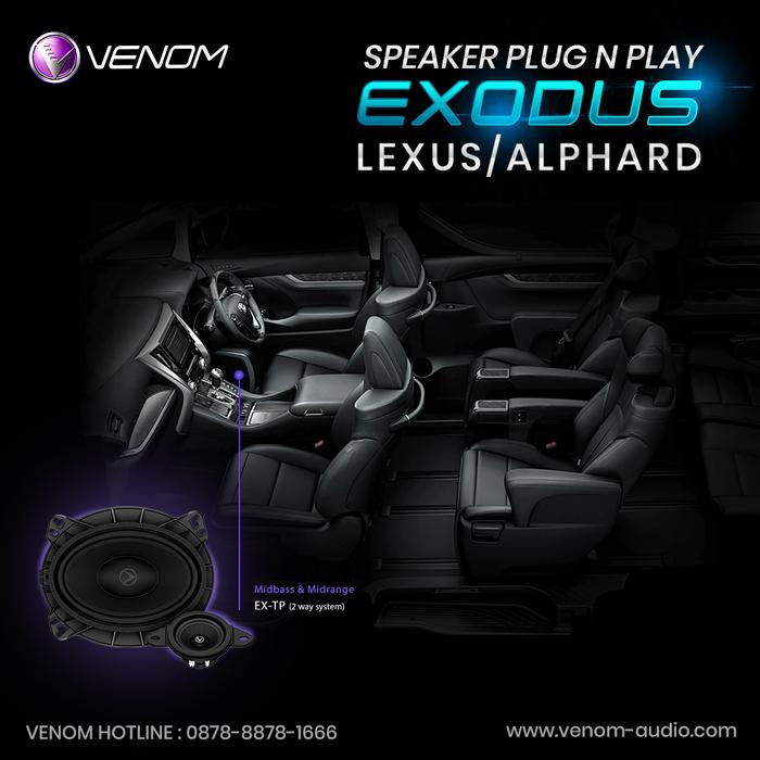 Promo VENOM EXPRESS EXODUS 2 - SPEAKER SPLIT 2 WAY TP (FOR ALPHARD ...