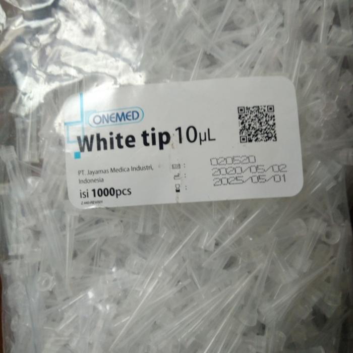 Jual white tip micropipette tip putih mikropipet 10 ul pak onemed ...