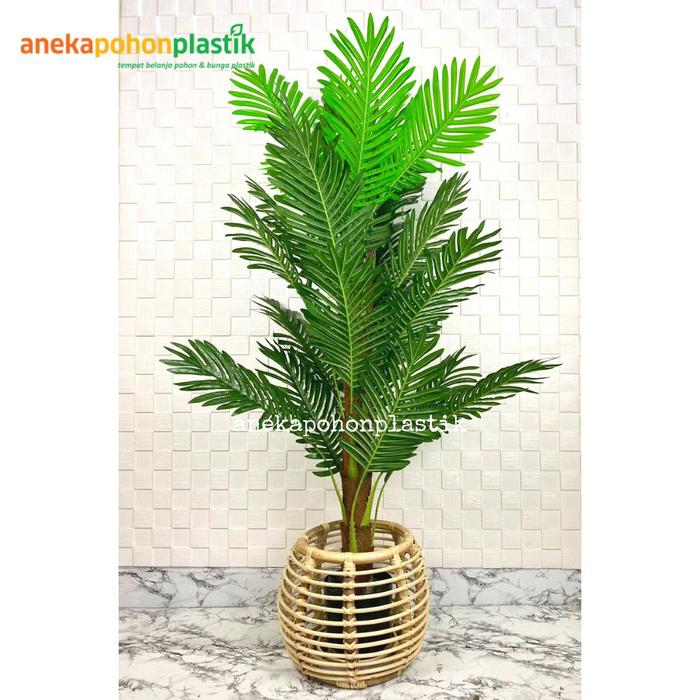 Jual Pohon Hias Palem Sikas T140 Latex Pot Dasar Cover Rotan Kupas ...