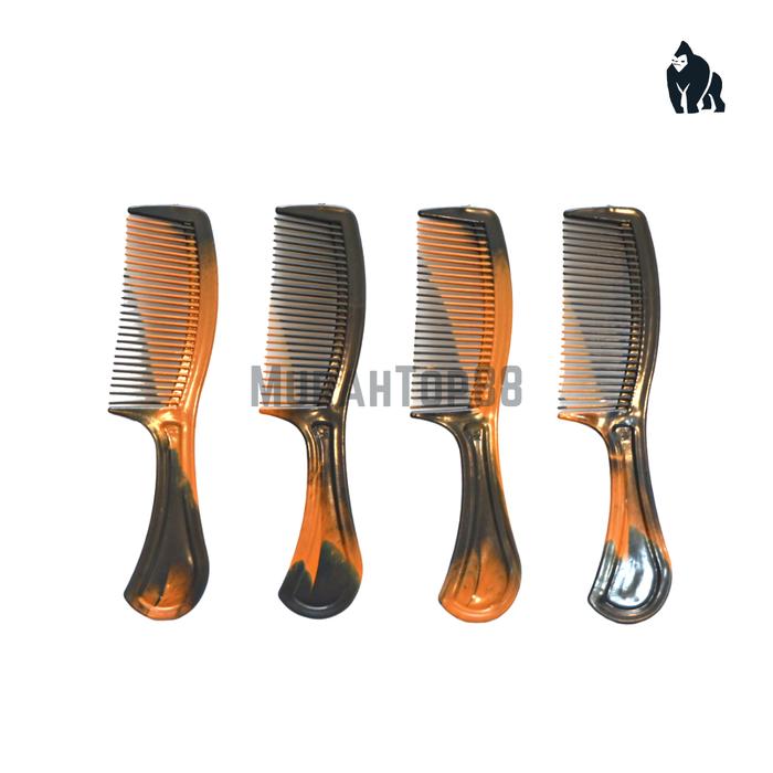 Jual Sisir Coklat Gagang Golok / Sisir Rambut Jadul Besar Lebar Corak ...