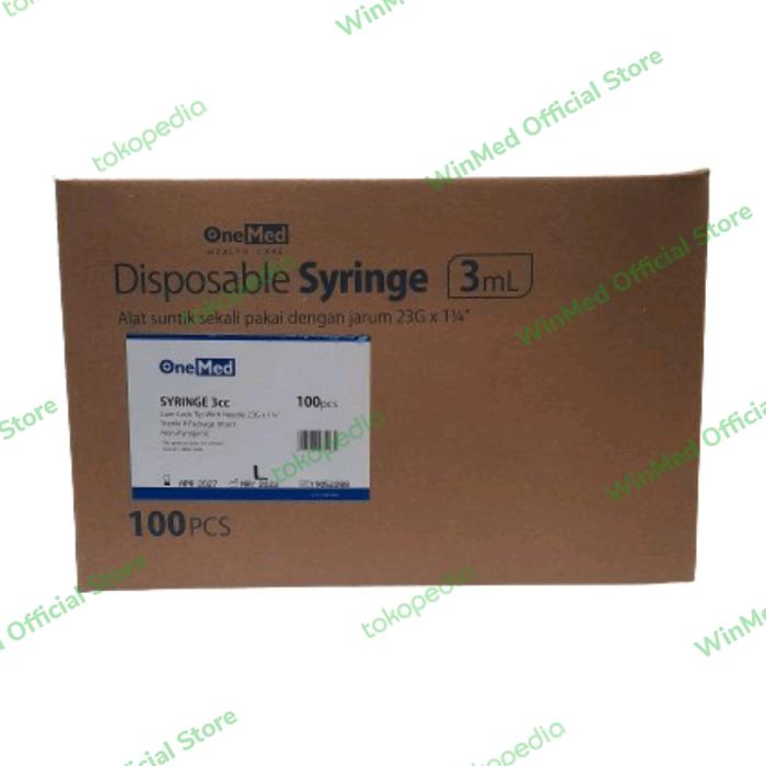 Jual syringe 3 ml onemed spuit 3 CC onemed suntikan 3cc onemed ...