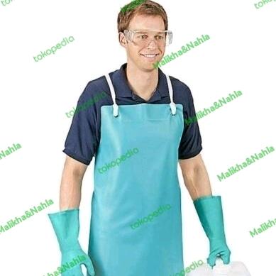 Jual Chemical Resistant Bib Apron, Universal, Green, Vinyl - Jakarta ...