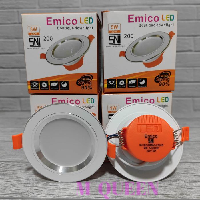 Jual EMICO DOWNLIGHT SPOTLIGHT LED / COB 5W 5 WATT 3 WARNA / TRI COLOUR ...