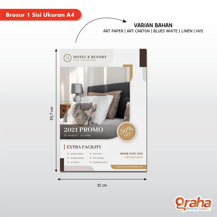 Jual Cetak Brosur/Leaflet/Flyer A4 Full Color 1 Sisi - HVS 80 - Kota Tangerang - Graha Printing ...