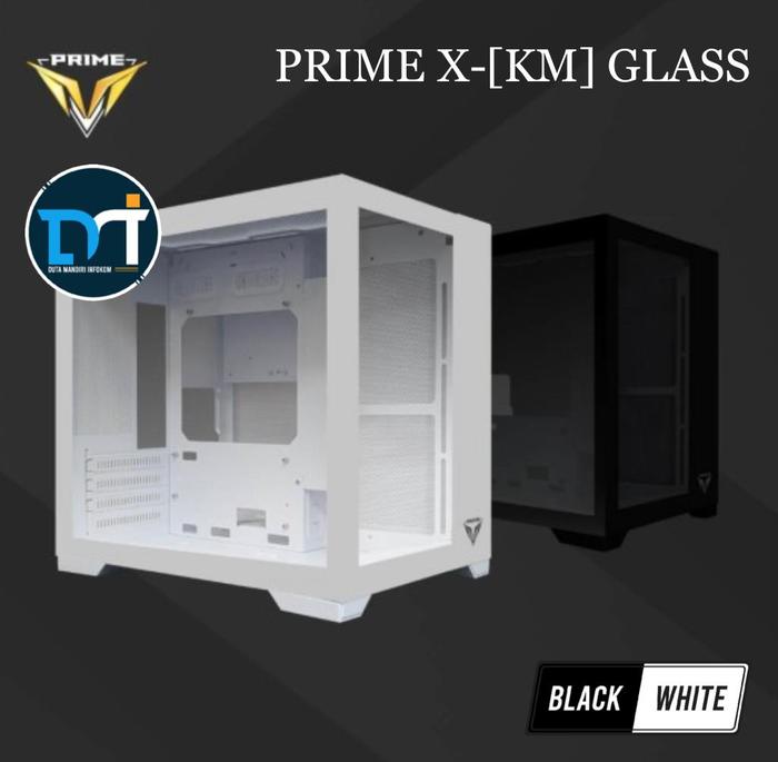 Promo PRIME X - [KM] - GLASS I METAL Premium m-ATX Gaming Case - Black ...