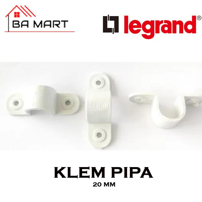 Jual Klem Pipa Legrand 20mm / Clamp Pipa 20 MM / Klem PVC ASLI Isi 10 ...