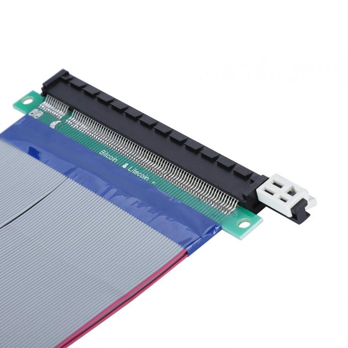 Jual 16x Riser Card Flex Flexible Ribbon Extender Extension Cable Pcie ...
