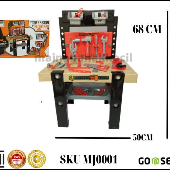 Jual Mainan anak cowok laki meja tool set perkakas pertukangan alat ...