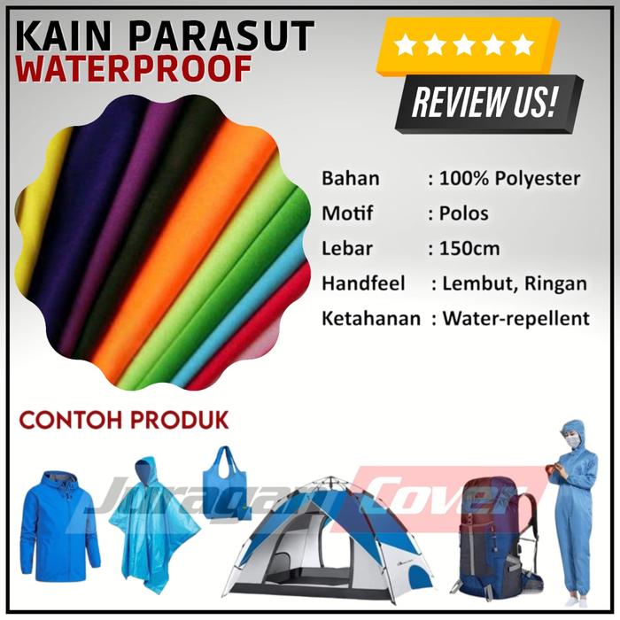 Jual kain parasit meteran anti air waterproof 190T bahan kain parasit ...