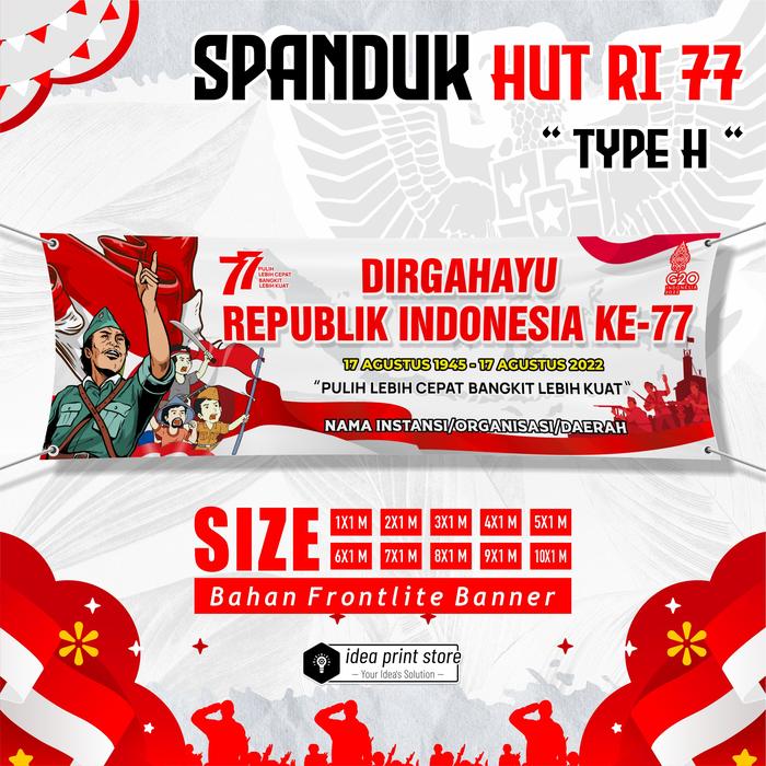 Jual SPANDUK HUT RI 6X1 METER KEMERDEKAAN AGUSTUSAN BANNER ...