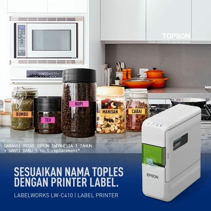 Promo Epson LW-C410 Print Barcode QR Code | Bluetooth Label Sticker ...