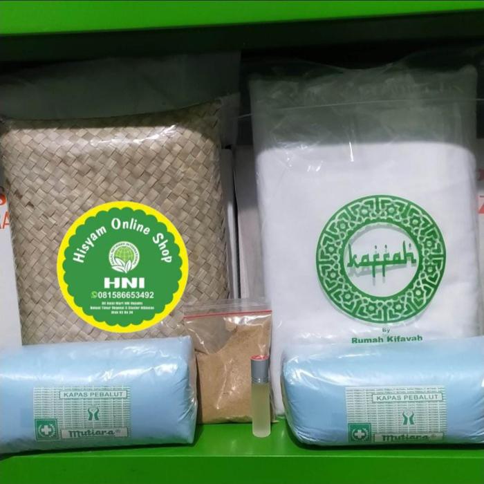 Jual Set Jenazah Kain Kafan Tikar Kapas Pembalut Cendana dan Parfum ...