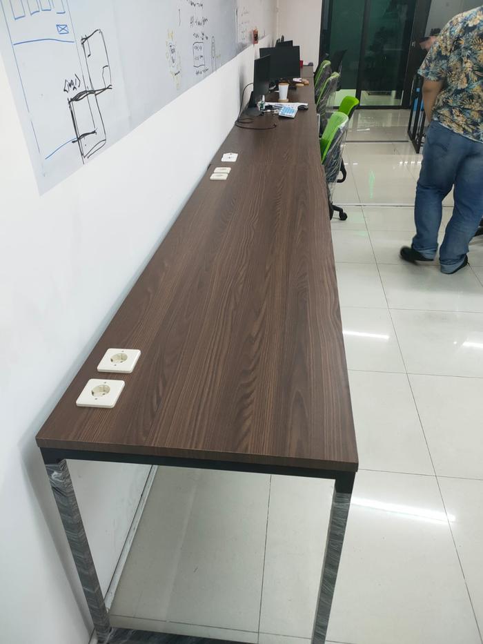 Jual Meja Besi Kantor Serbaguna Panjang Alas Papan Custom - Kota Depok ...