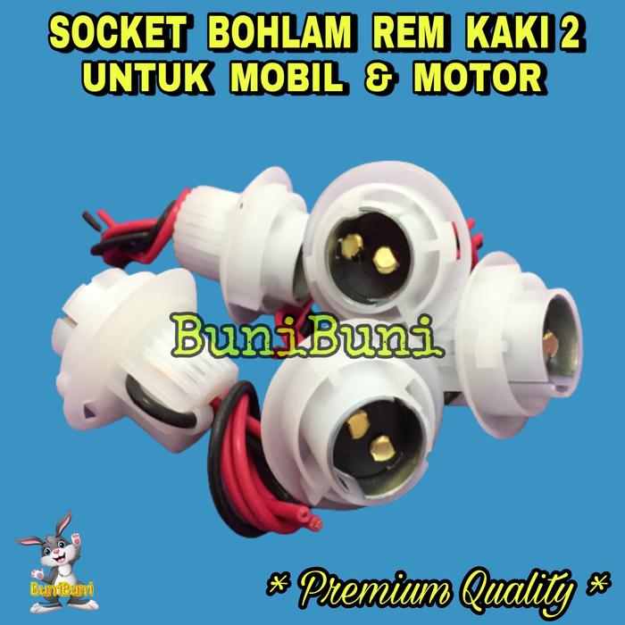 Jual Socket Fiting Rumah Bohlam Lampu REM STOP KAKI 2 Mobil Motor ...