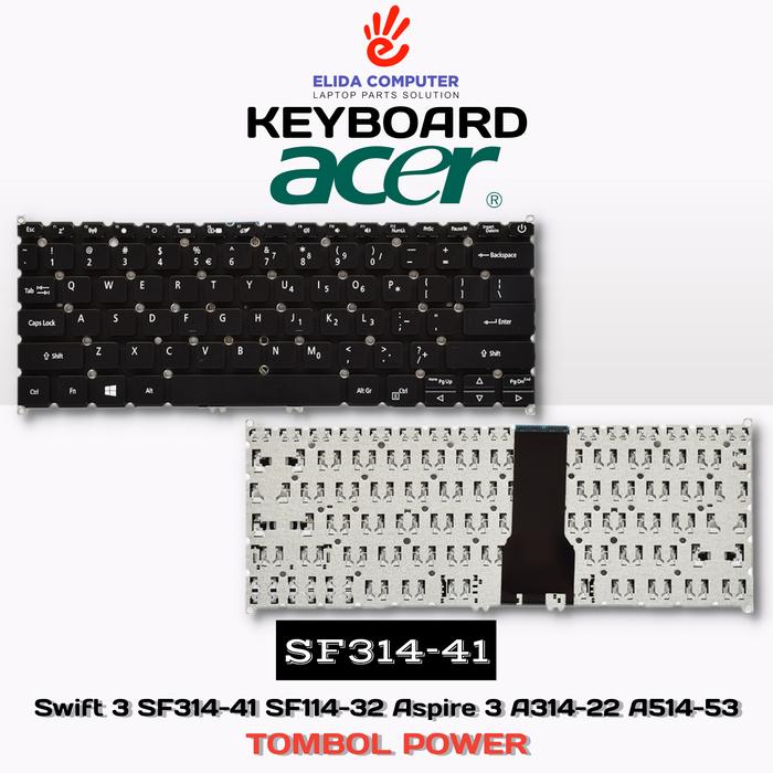 Jual Keyboard Acer Swift 3 SF314-54 SF314-54G SF314-41 SF314-41G A314 ...