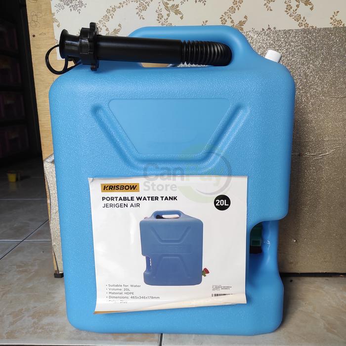 Jual Krisbow Jerigen Bensin Plastik 20 Ltr Biru - Merah Di Seller Rout ...