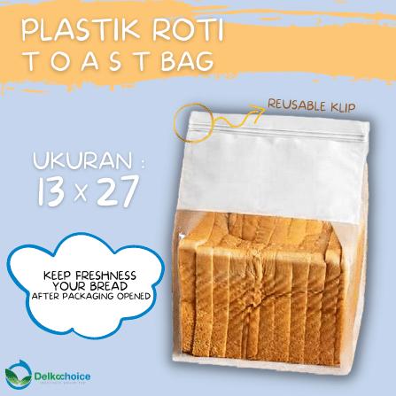 Jual KANTONG BUNGKUS ROTI TAWAR | PLASTIK TOAST BAG | BREAD BAG 13 x 27 ...