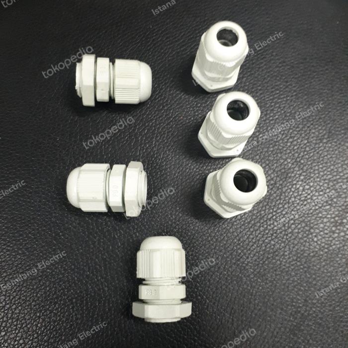 Jual Kabel Gland PG-9 / Cable Gland PG9 / Glen PG 9 / PVC PG-9 Putih ...