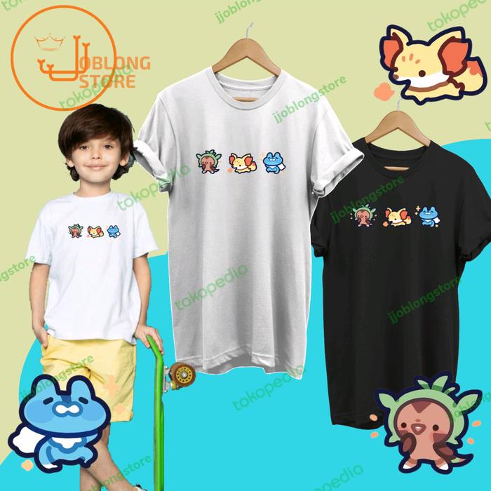 Jual Kaos pokemon anak doodle/Baju pokemon /kaos anak pokemon gen 6 ...