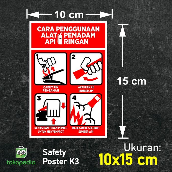 Jual Stiker Cara Penggunaan Apar Safety Sign - 10x20 cm - Kota Bandung ...