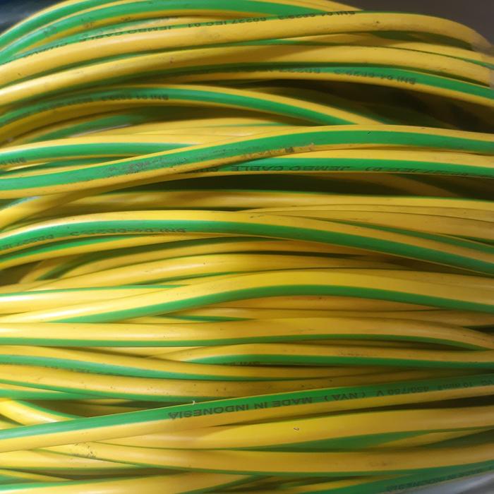 Jual kabel nya 10mm jembo meteran kabel gronding grounding kuning hijau ...