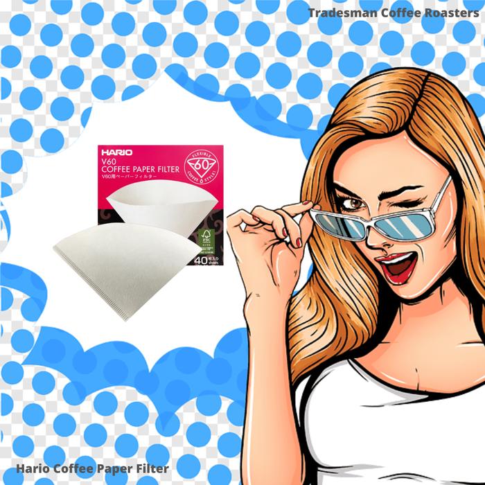 Jual Kertas Saringan Kopi Hario Coffee Paper Filter V60 VCF 01-W40 ...