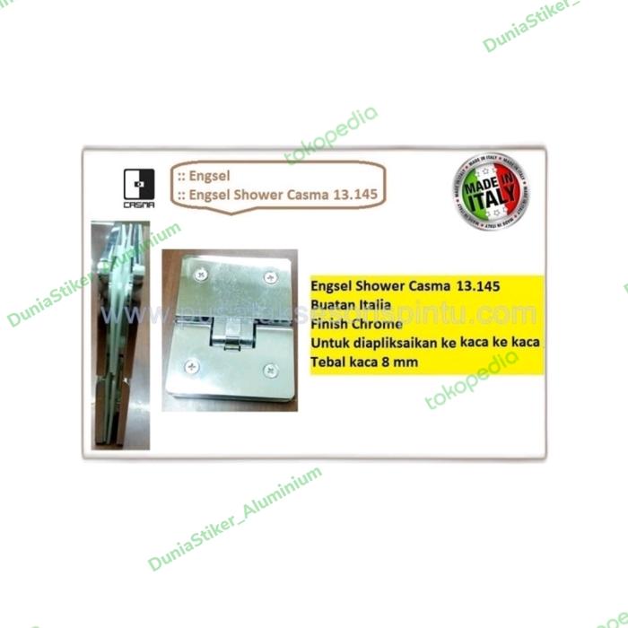 Jual ENGSEL SHOWER MERK CASMA ITALY TYPE 13.145 GLASS TO GLASS KACA ...
