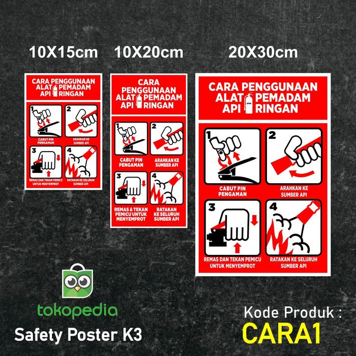 Jual Stiker Cara Penggunaan Apar Safety Sign - 20x30 cm - Kota Bandung ...