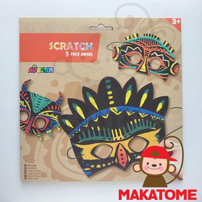 Jual Avenir Scratch 3 Face Masks art anak menggambar kids topeng mask ...