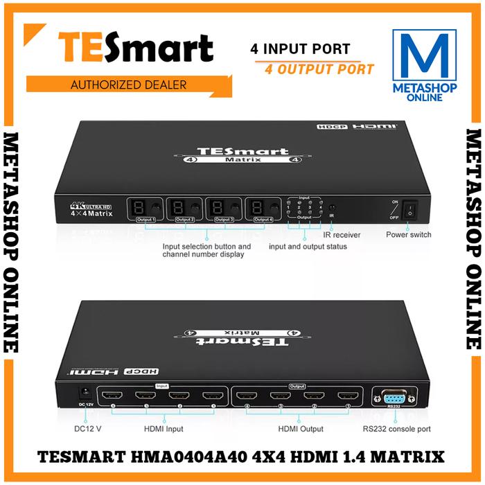 Jual Tesmart 4x4 Hdmi Matrix 4 Input 4 Output Switcher Splitter 4k Di ...