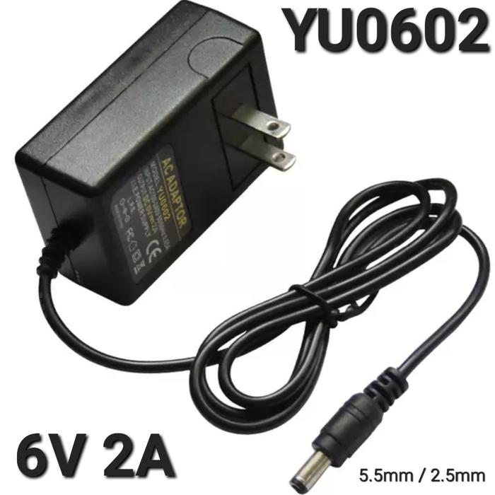Jual AVPRO YU0602 6V Adaptor for Router Switch etc 2A DC Plug 5.5mm 2 ...