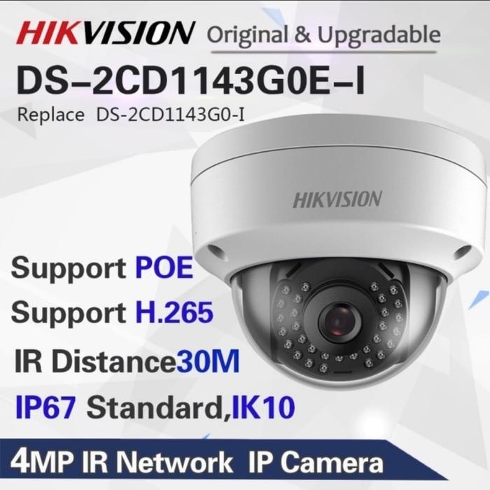 Jual IP CAMERA INDOOR 4MP HIKVISION DS-2CD1143GOE-I H.265 EXIR POE - Jakarta Barat - Cctvlengkap ...