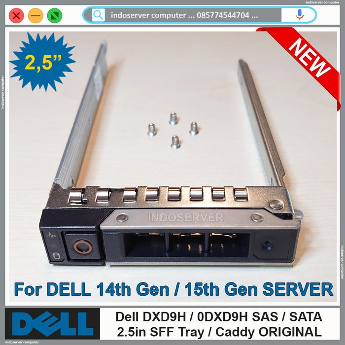 Jual Dell DXD9H / 0DXD9H SAS / SATA 2.5in SFF Hard Drive Tray/Caddy New ...