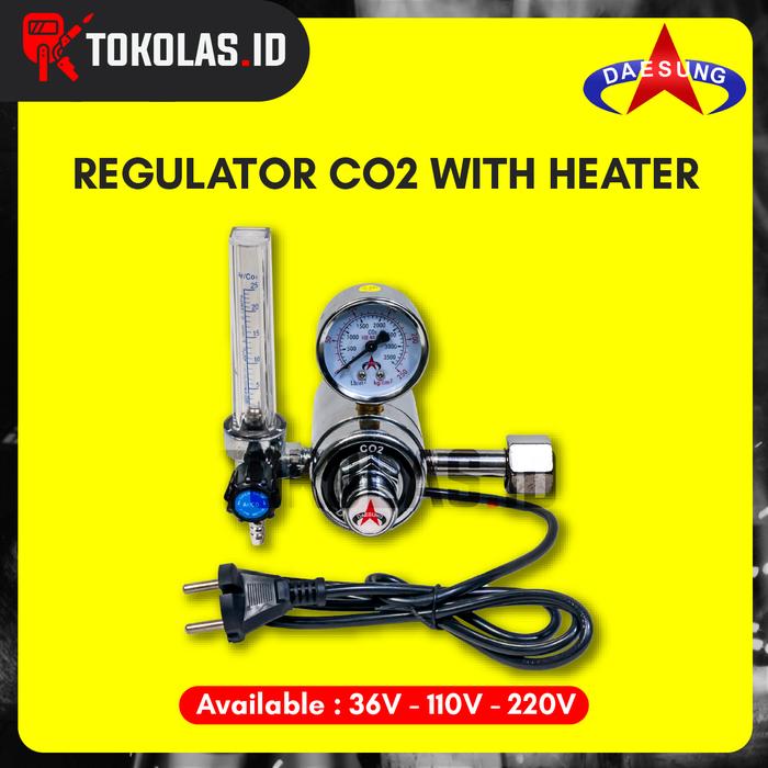 Jual Regulator Las Welding Regulator Co2 with Heater 36V 110V 220V ...