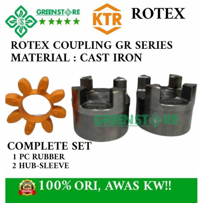 Jual ROTEX GR 55/70 COUPLING KTR MAX BORE 70mm CAST IRON COMPLETE SET ...