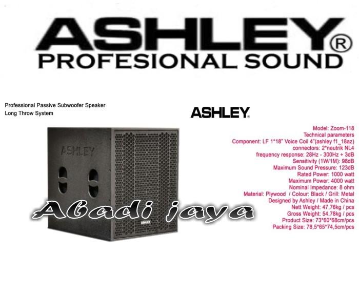 Jual subwoofer pasif ashley zoom 118 ashley zoom118 18'' 1 bh original ...