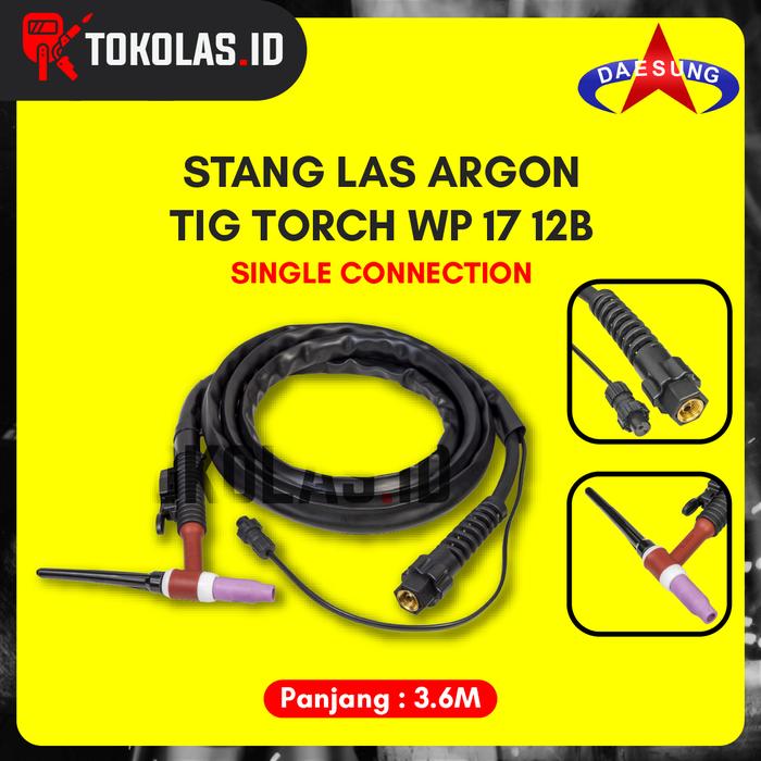 Jual Tig Torch Stang Las Argon WP 17 Single Connection Daesung 3M 6M ...
