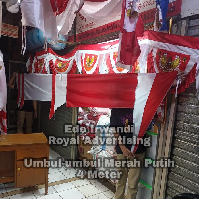 Jual Bendera Umbul-umbul Merah Putih Motif Ready Ukuran 3 Meter dan 4 ...