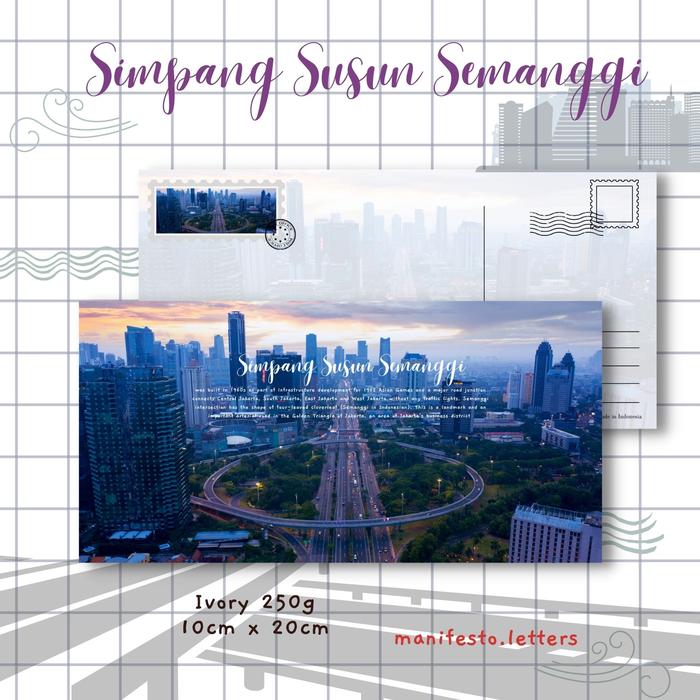 Jual Postcard Long Jakarta | Kartu Pos Jembatan | Arsitektur Kota ...
