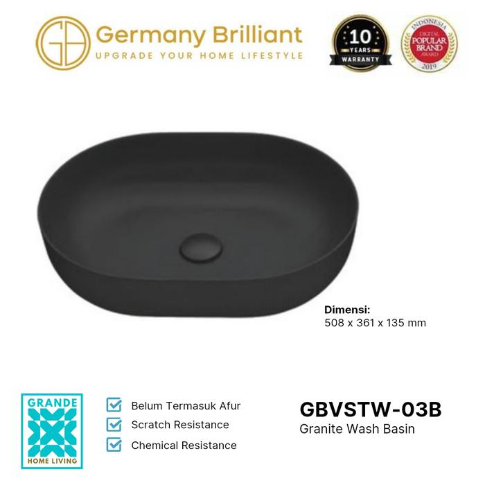 Jual Germany Brilliant Granite Wash Basin Wastafel Granit GBVSTW03-B ...