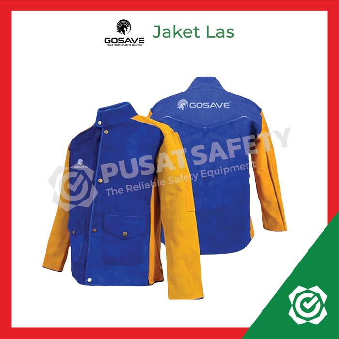 Jual Jaket Las Kulit Leather Welding Jacket Safety Gosave - XL ...