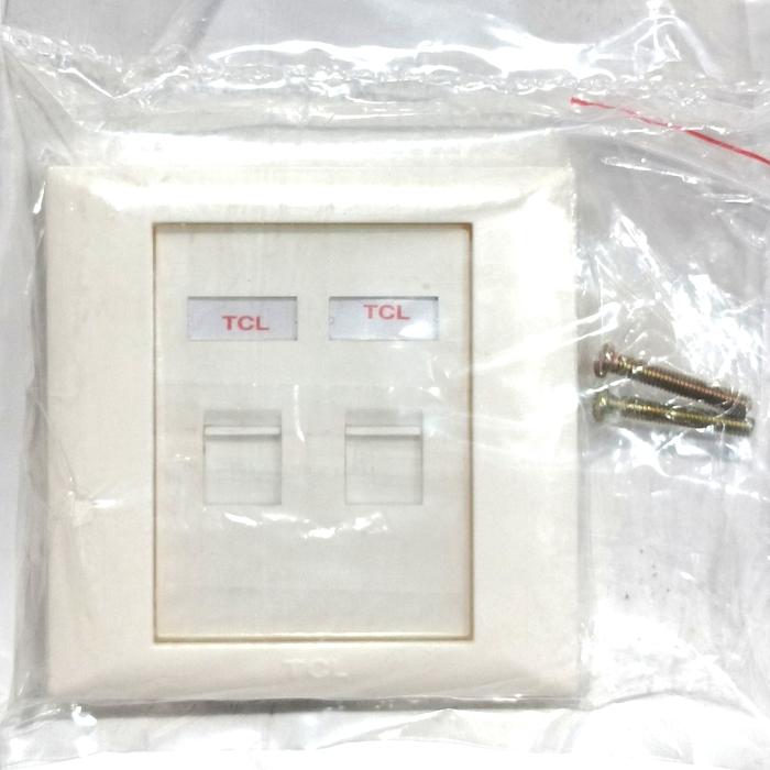 Jual TCL Legrand Wall faceplate face plate wall plate UTP RJ45 2 lubang ...