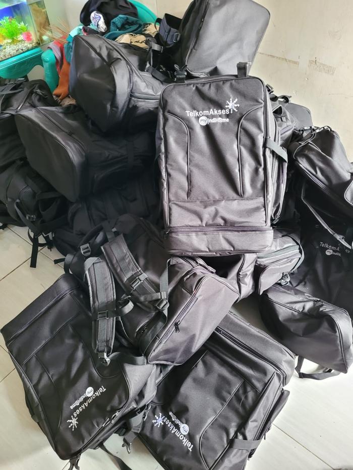 Jual Tas Ransel Telkom Indihome Bahan Tebal D300 Tas Ransel logo Bordir ...