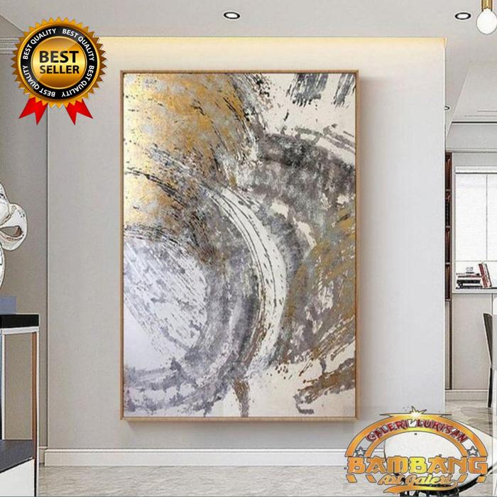 Jual lukisan abstrak minimalis &modern - 80x120+frame - Kab. Bandung ...