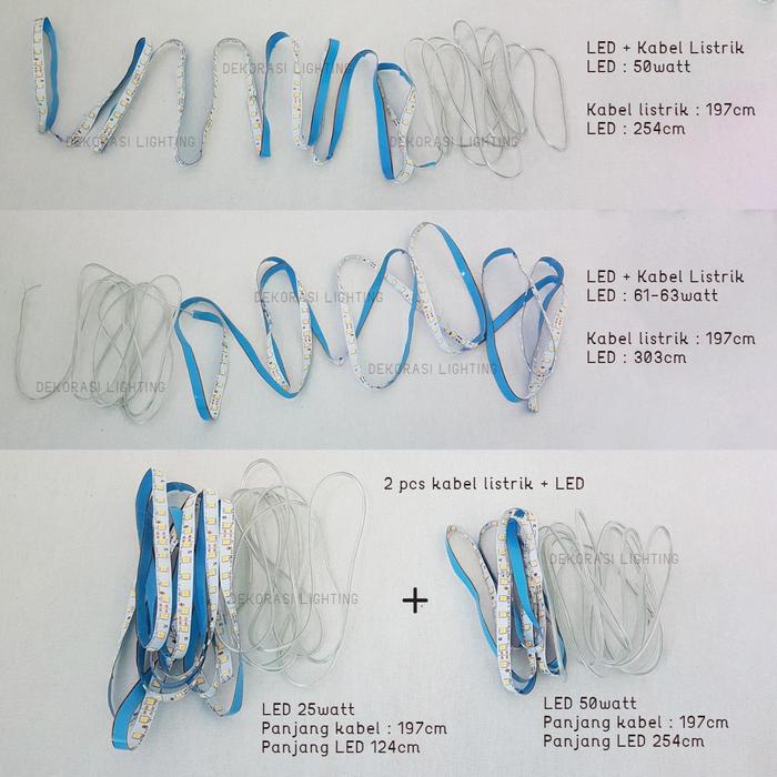 Jual Led strip warm white dan trafo led untuk lampu dinding lampu ...